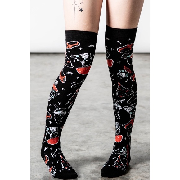 Killstar | Accessories | New Killstar Gnomies Kneehigh Socks | Poshmark